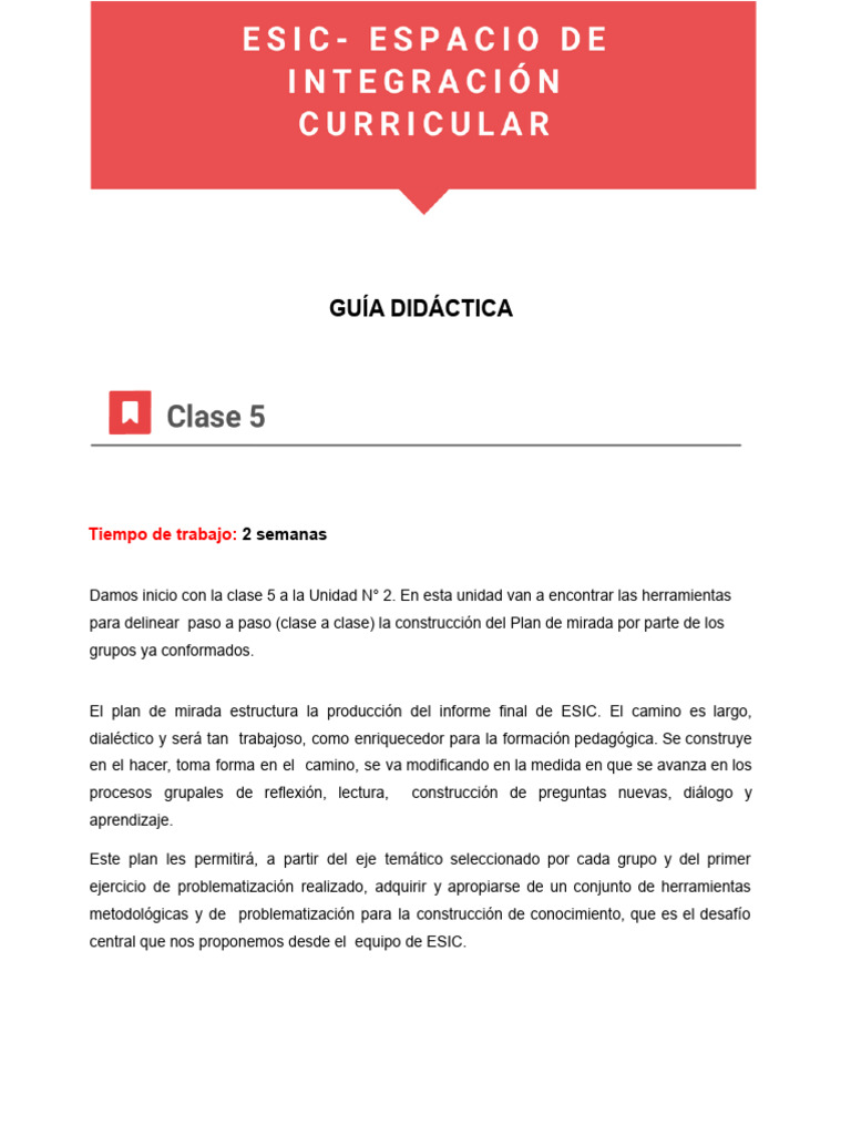 Guía Didáctica Clase 5 | PDF