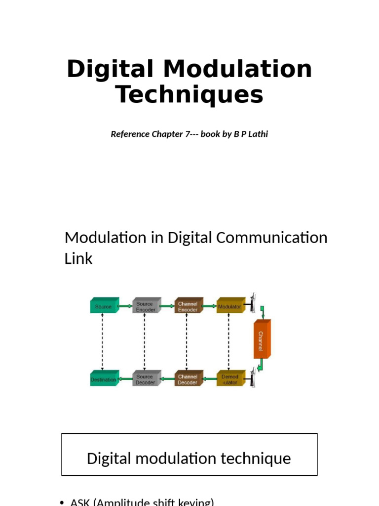 Digital Modulation Techniques | PDF | Orthogonal Frequency Division ...
