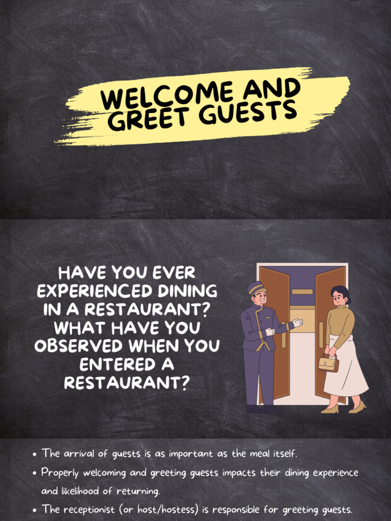 Welcome and Greet Guests (Points) | PDF | Art