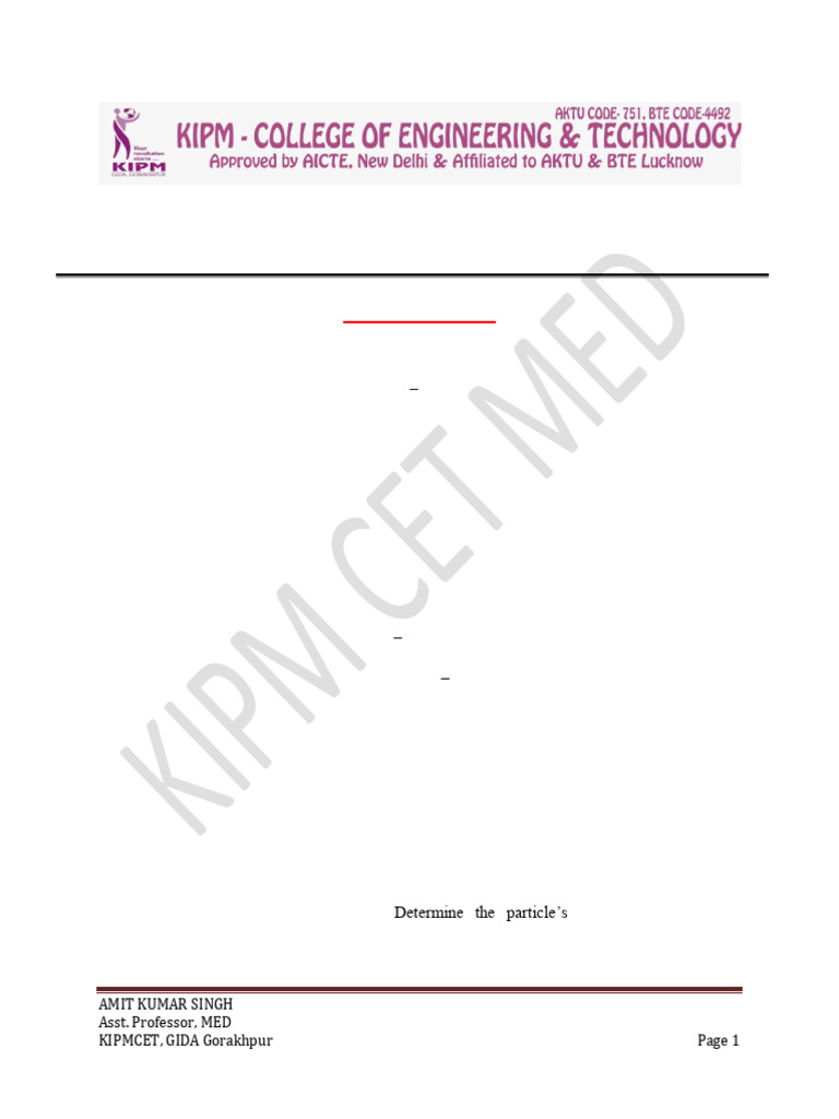 Assignment No. 2 EM CE 24-25 | PDF | Acceleration | Kinematics