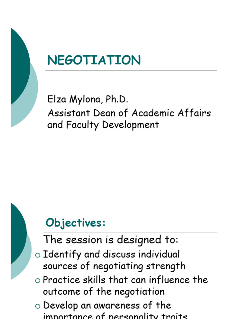 Negotiation Autor Elza Mylona | PDF | Negotiation | Human Communication