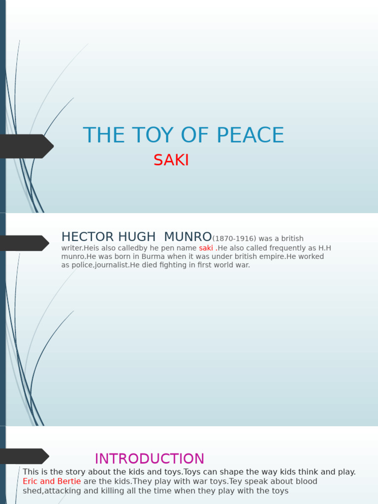 The Toys of Peace: A Summary | PDF