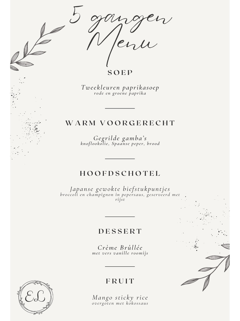 5 Gangen Menu | PDF