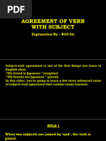 Class Ix - English - Subject Verb Concord Notes | PDF | Plural | Verb