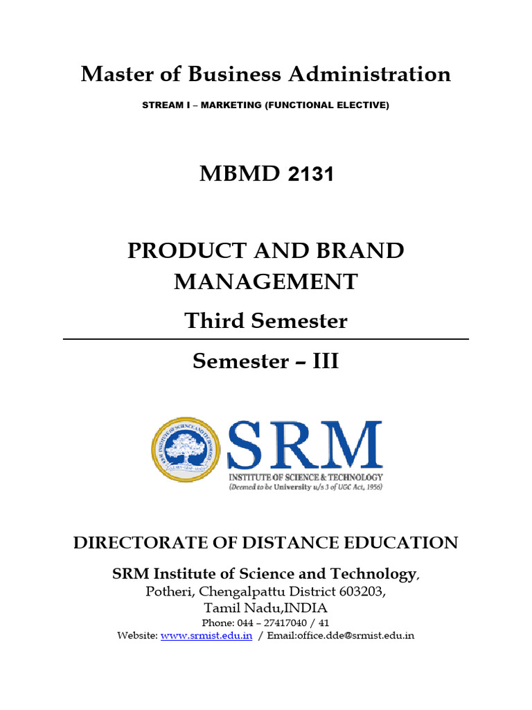 MBMD 2131 SLM (PRESS) Product and Brand Management | PDF | Product ...