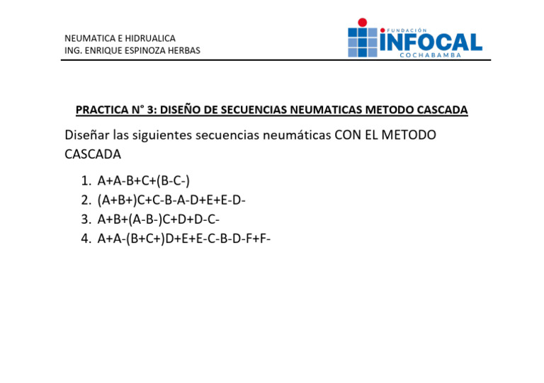 PRACTICA 3 SECUENCIAS NEUMATICAS METODO CASCADA | PDF
