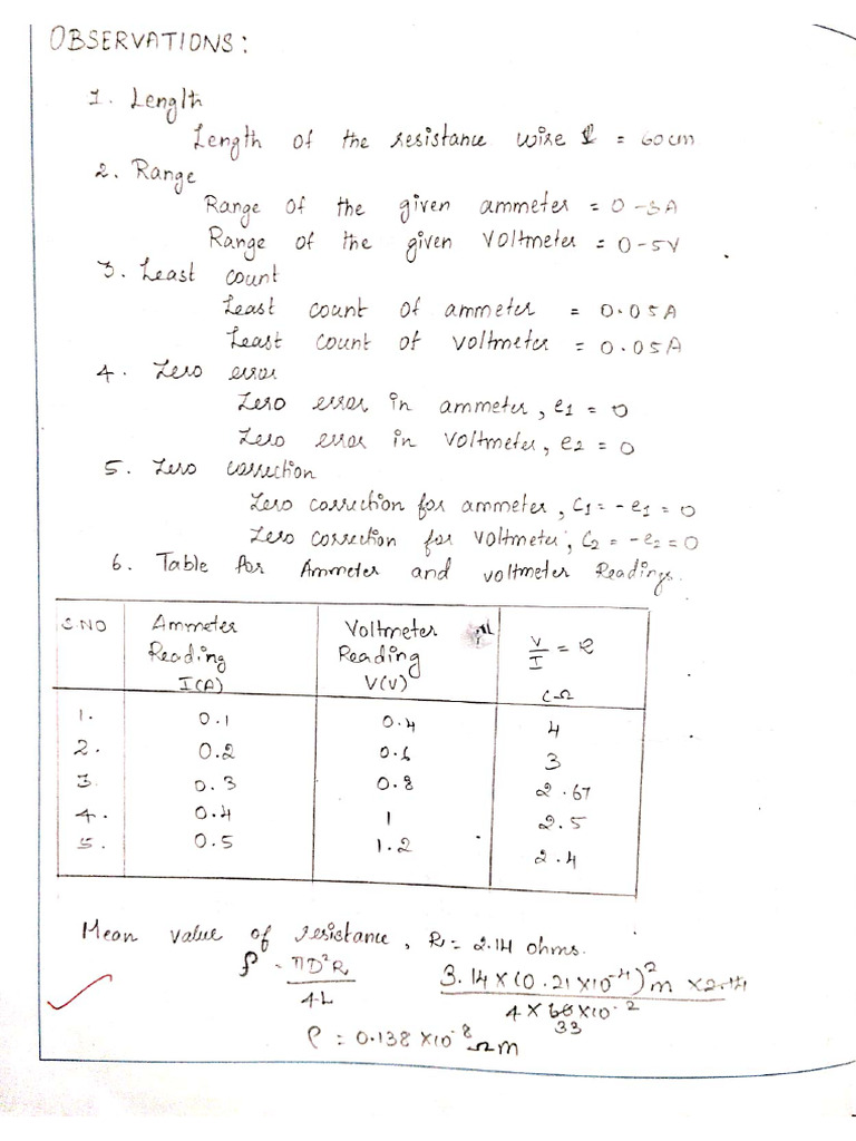 Physics Exp Observation and Result | PDF