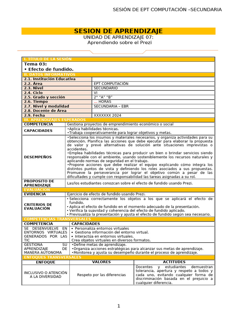 2° Sesion Actv 03 Ept-Computación 2024 | PDF | Aprendizaje | Evaluación