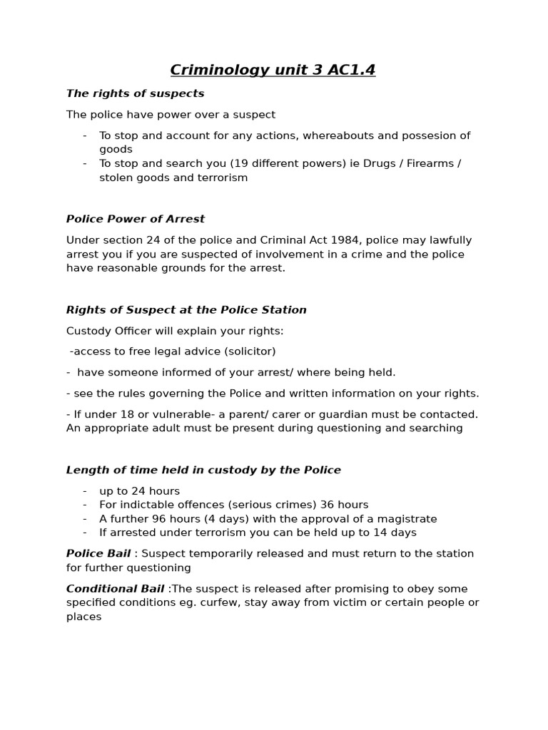 Crim Unit 3 Ac1.4 | PDF | Social Science