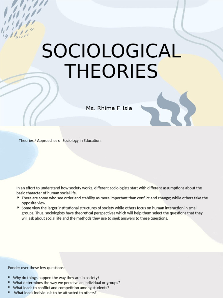Understanding Sociological Theories | PDF