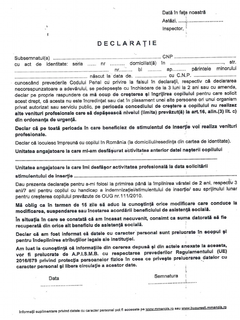 Declaratia Beneficiarului | PDF