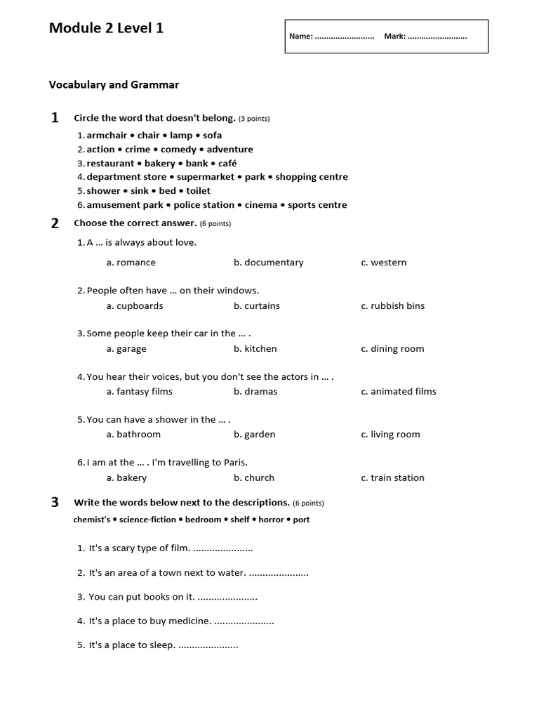 Think Ahead ESO 1 Module 2 Workbook | PDF | Harry Potter