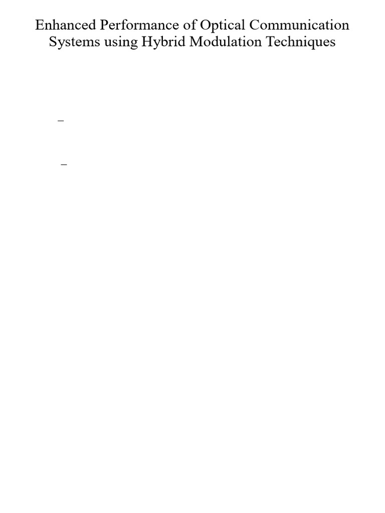 IEEE-1 | PDF | Fiber Optic Communication | Modulation