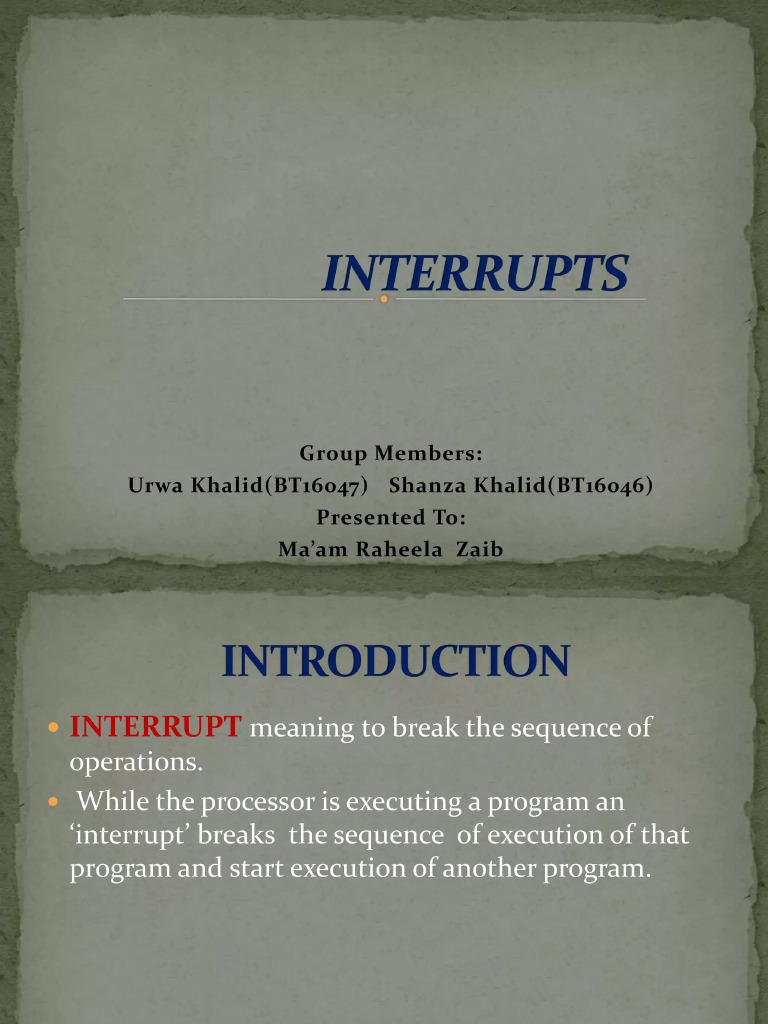 Interrupts | PDF