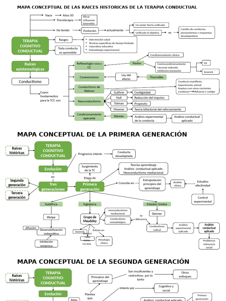 Mapa Conceptual Final Final | PDF | Behaviorismo | Psicoterapia