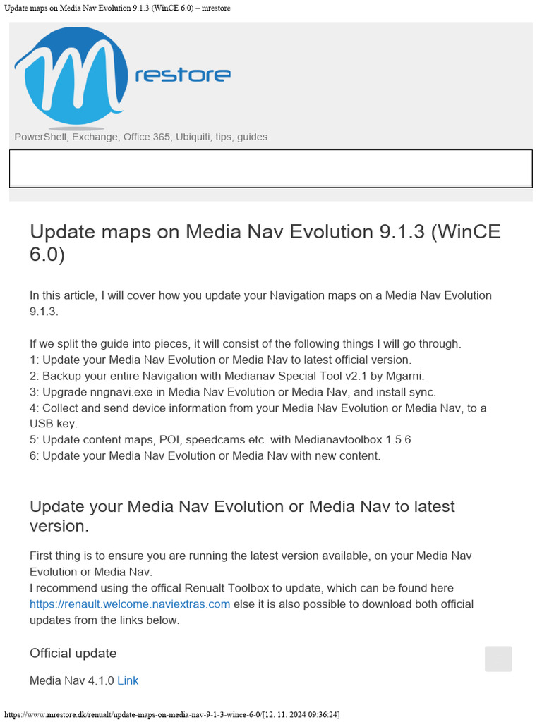 Update Maps On Media Nav Evolution 9.1.3 (WinCE 6.0) - Mrestore | PDF ...