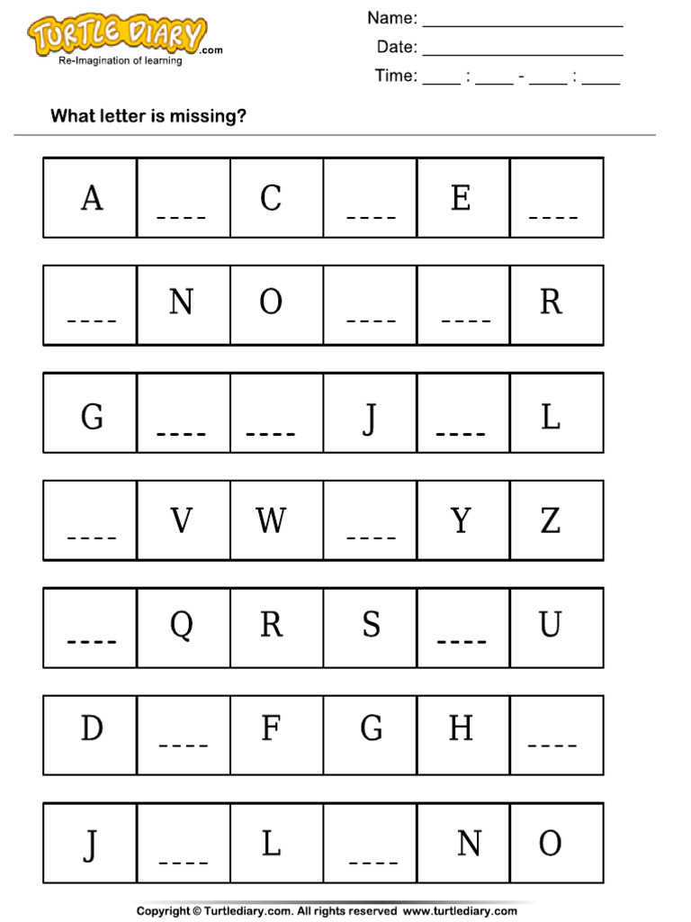 Find The Missing Letters1 | PDF