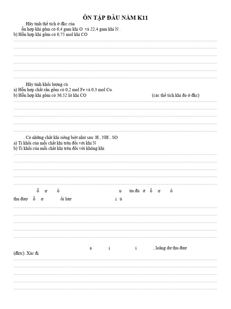 ÔN TẬP HÓA K11 | PDF