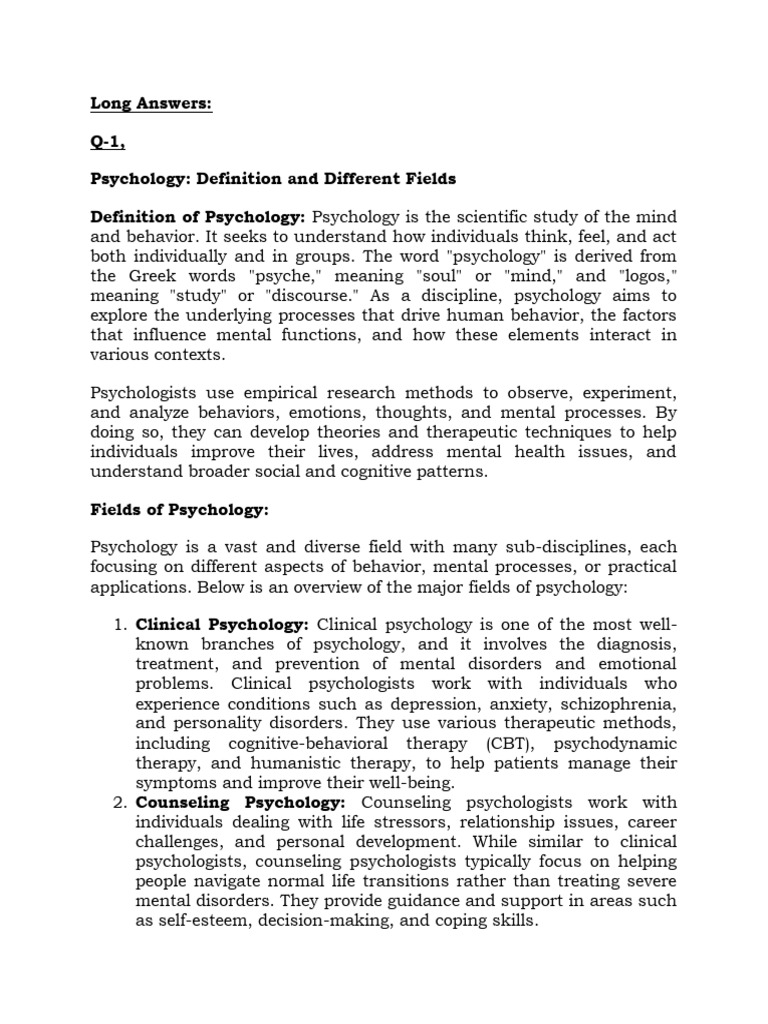 Psychology | PDF | Psychology | Dissociation (Psychology)