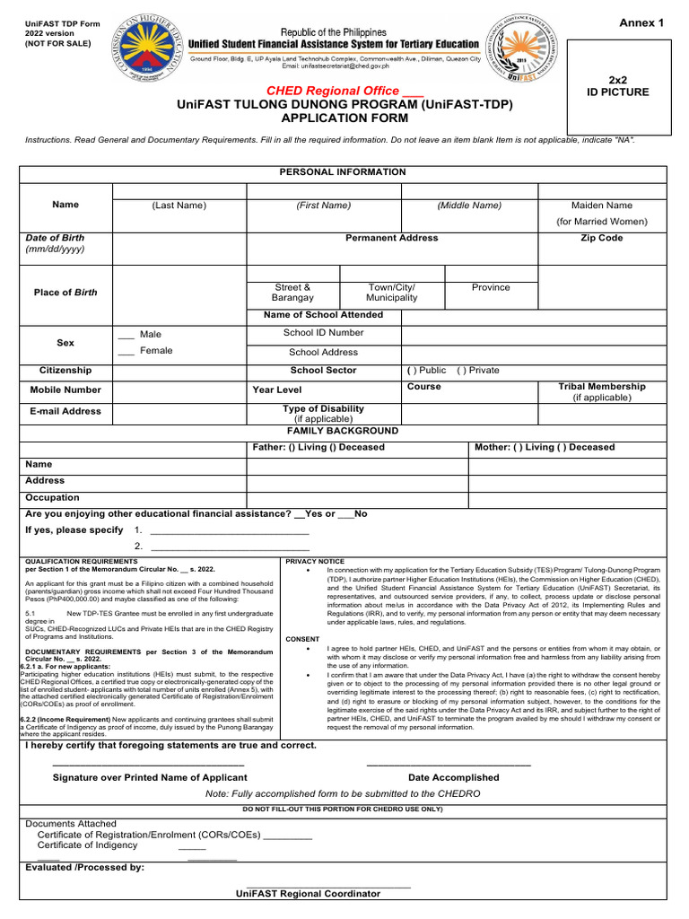 Ched Tdp Application Form Pdf Justice Crime And Violence