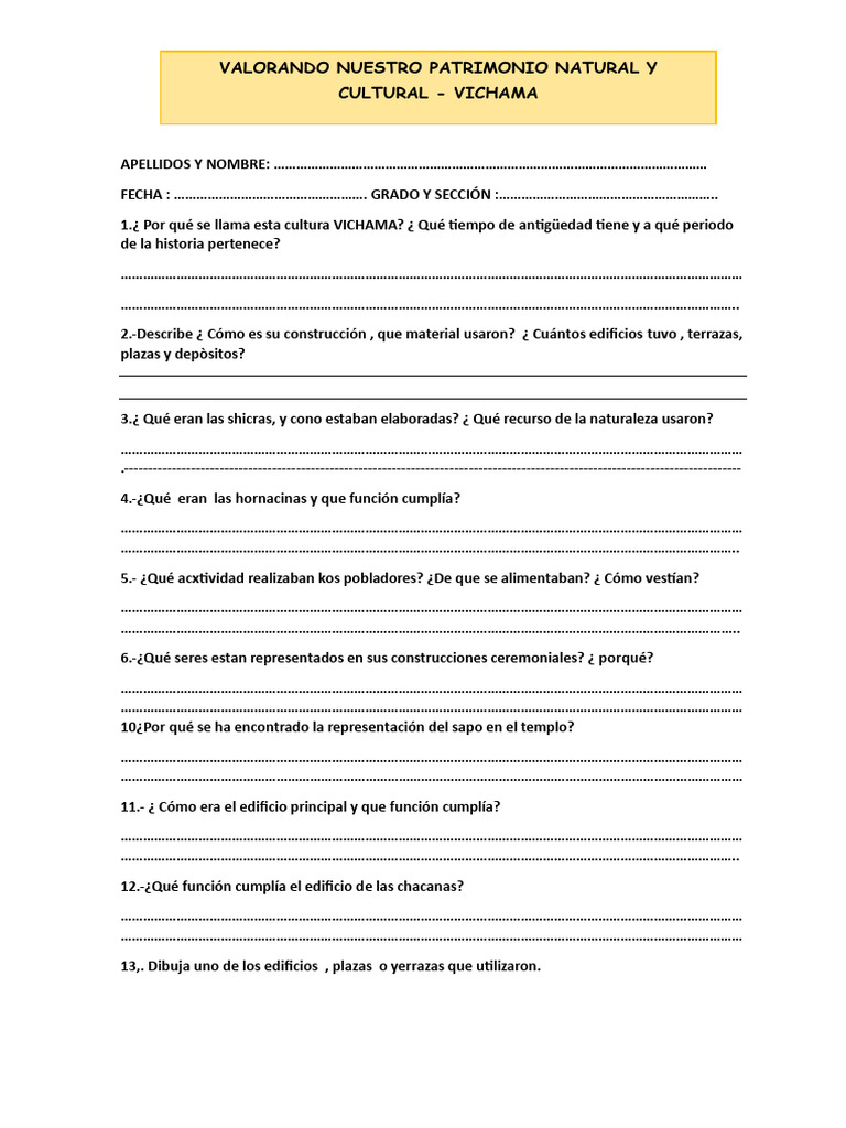 Ficha Vichama | PDF