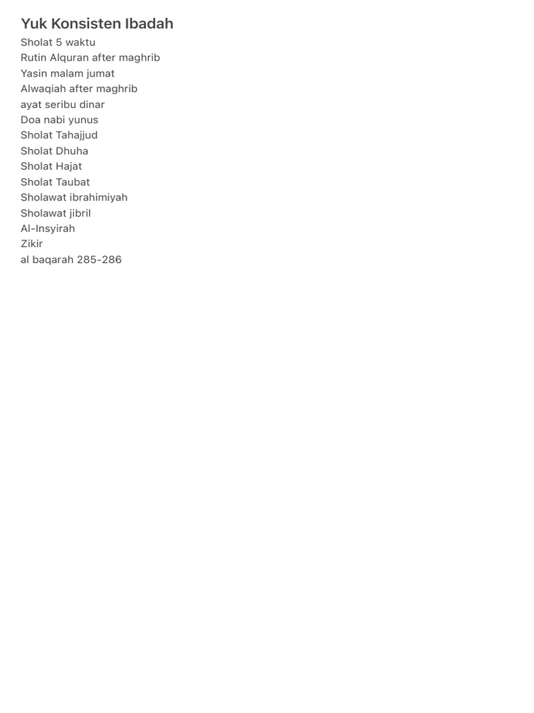 Yuk Konsisten Ibadah | PDF
