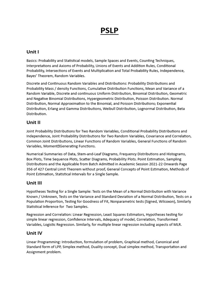 SYLLABUS1 | PDF | Probability Distribution | Electrical Impedance