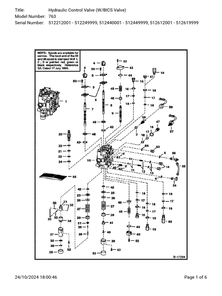 Hydraulic Control Valve (W - BICS Valve) - 763 | PDF | Valve ...