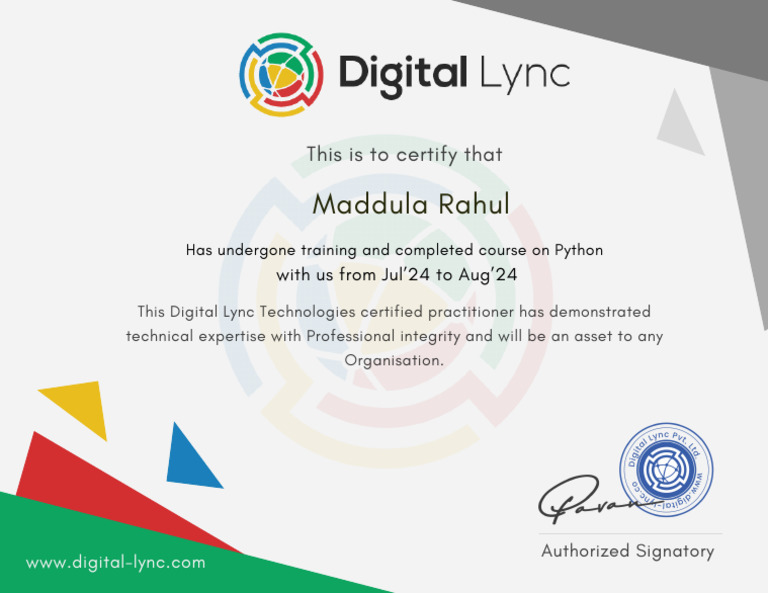 Python Course Completion Certificate | PDF | Business | Art