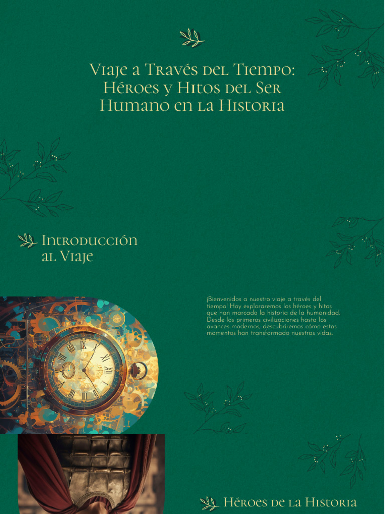 Slidesgo Viaje A Traves Del Tiempo Heroes y Hitos Del Ser Humano en La ...