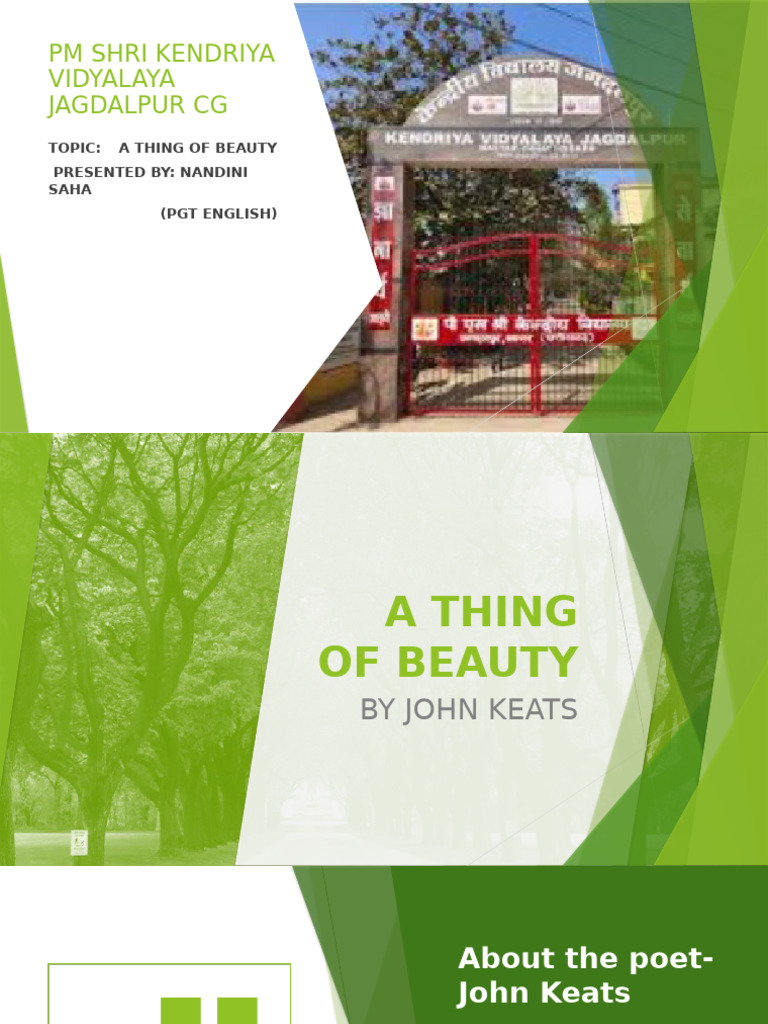 John Keats' "A Thing of Beauty" Analysis | PDF | Poetry | John Keats