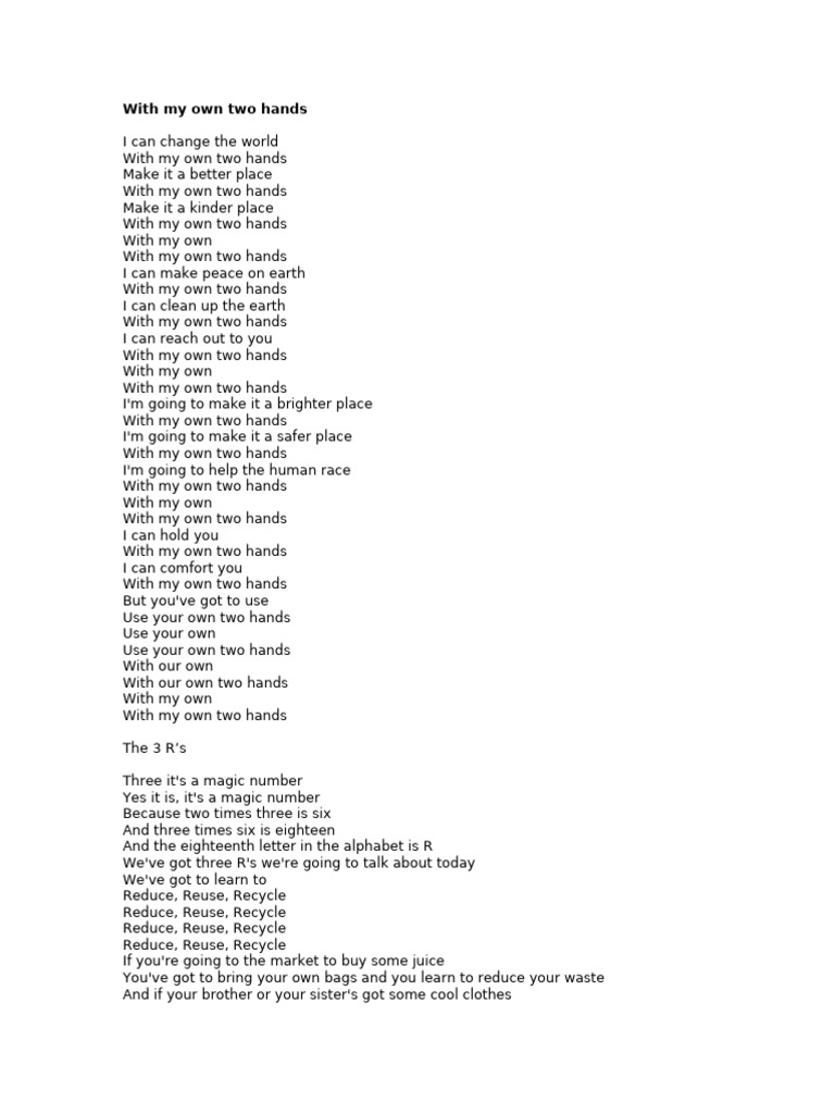 8 Times Table Song Lyrics | PDF | Waste | Economy And The Environment
