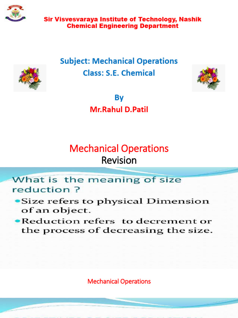 MO Lecture7 Compressed | PDF | Mill (Grinding) | Secondary Sector Of The Economy