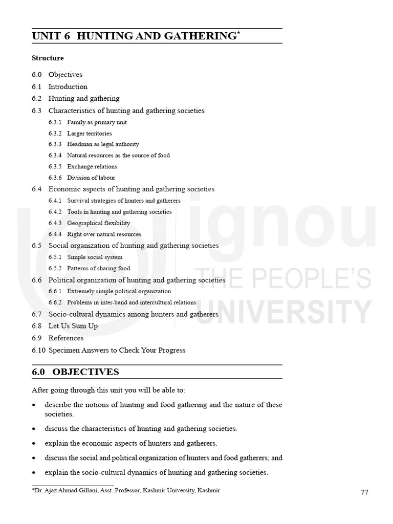 Unit 6 | PDF | Hunter Gatherer | Society