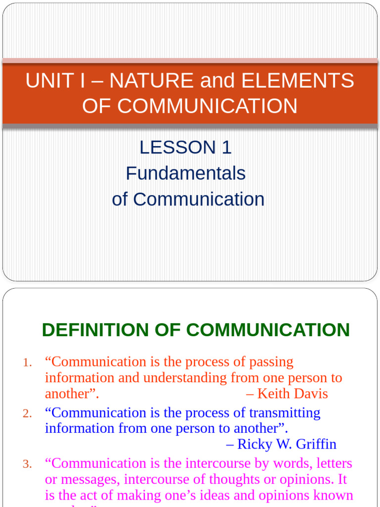 Meaning Definition Elements | PDF | Communication | Interpersonal ...