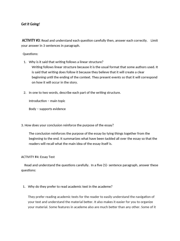Activity Sheet no. 2 (1) | PDF | Essays | Paragraph