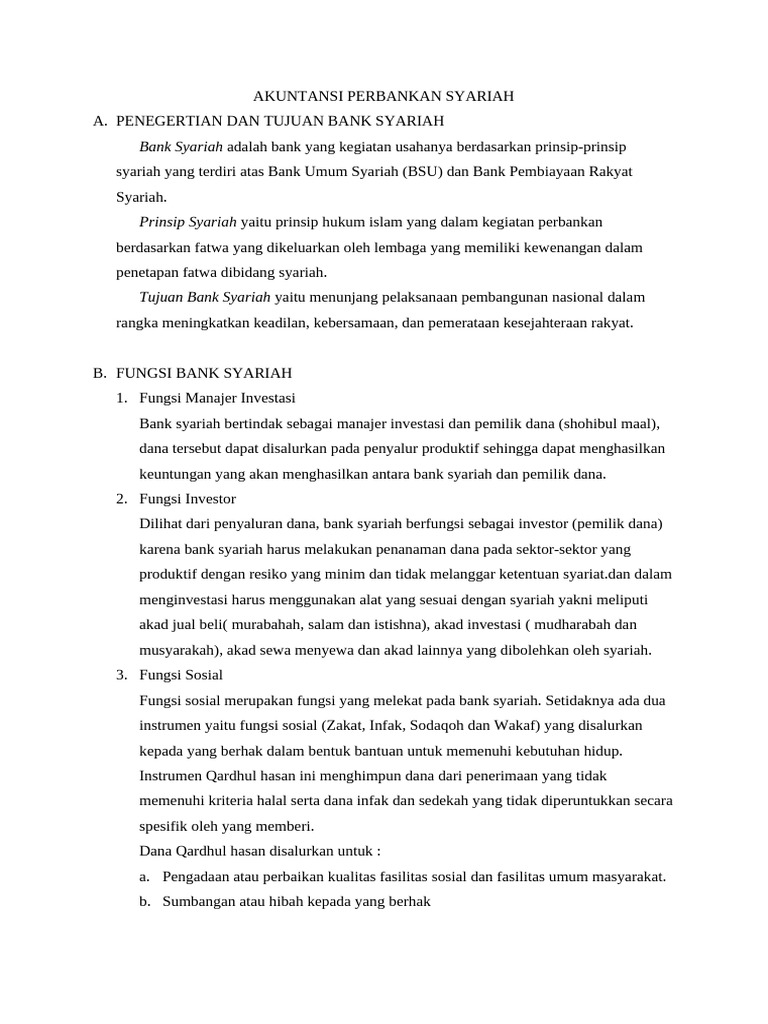 Materi Akuntansi Perbankan Syariah | PDF