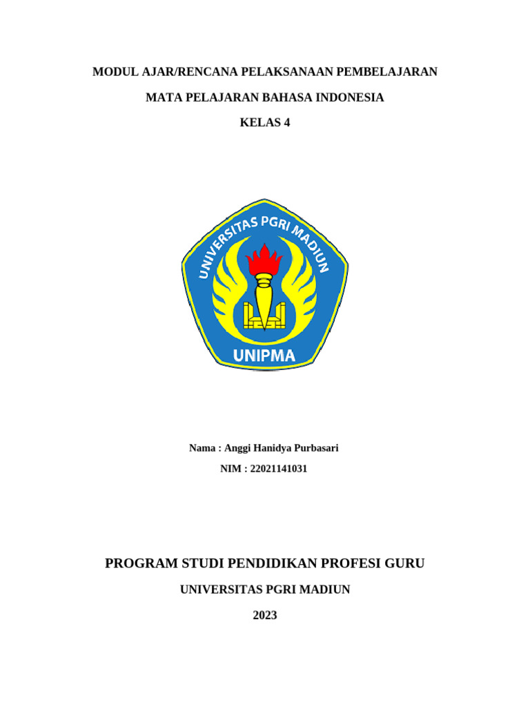 MODUL AJAR B Indo Siklus 5 PTK | PDF