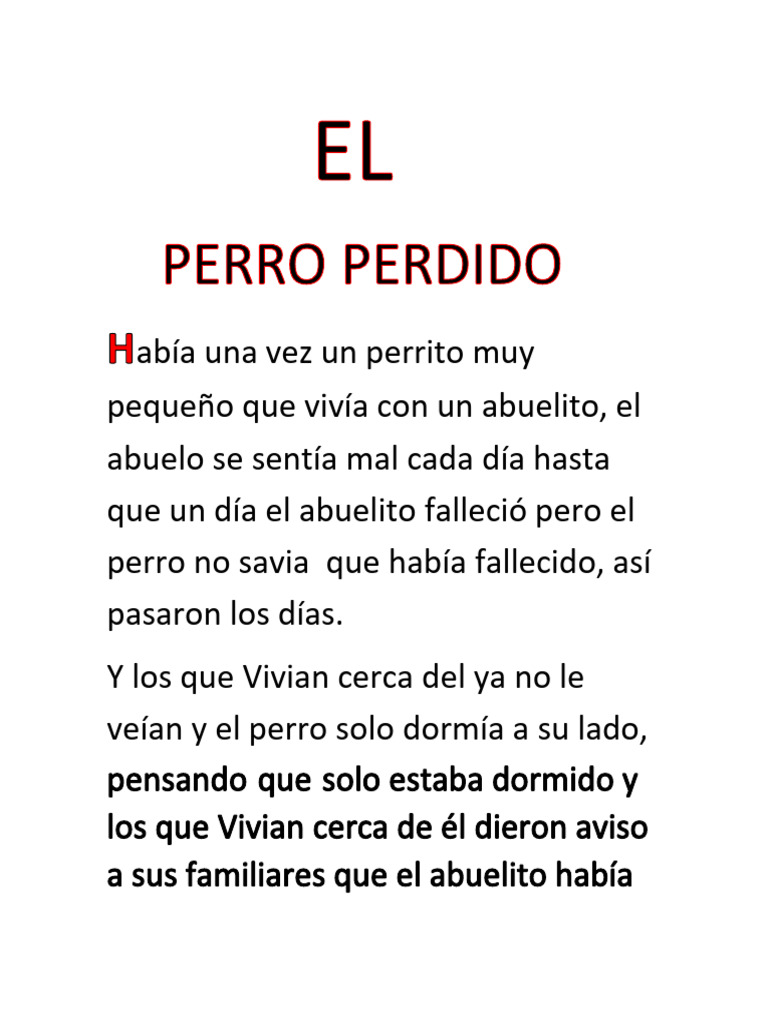 EL Perro Perdido | PDF
