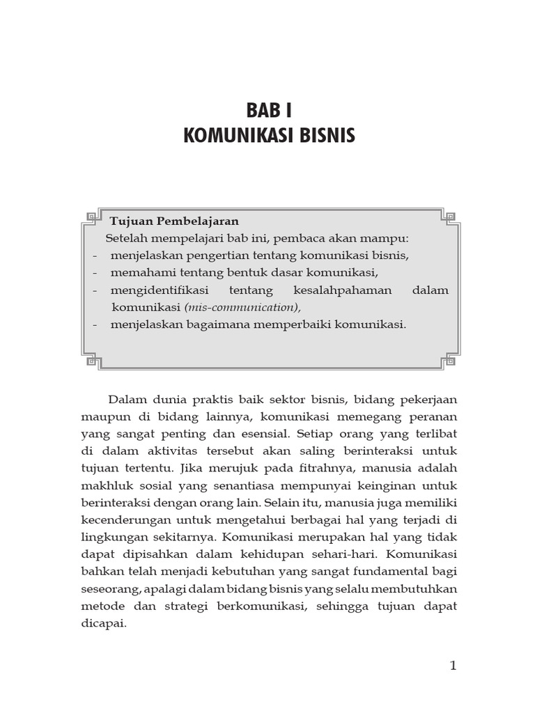 Komunikasi Bisnis | PDF | Karier & Perkembangan | Bisnis