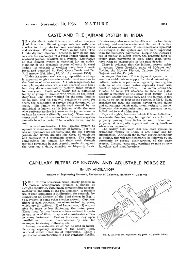 Caste and The Jajmani System in India | PDF | Economies