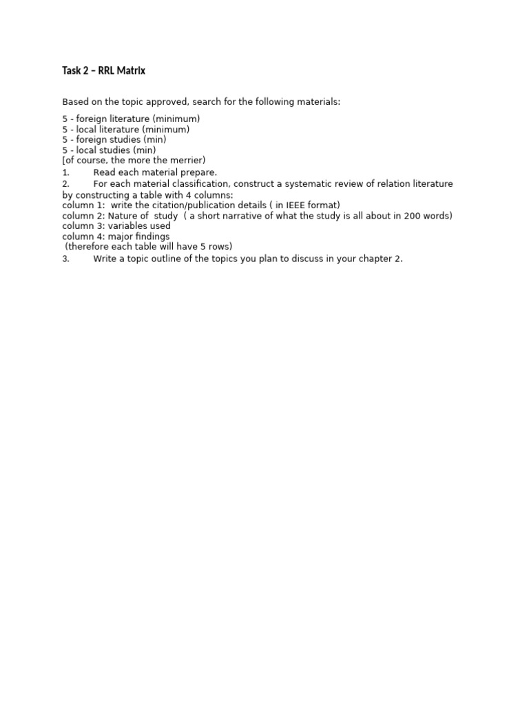 Task 2 - RRL Matrix | PDF | Foreign Language Studies | Computers