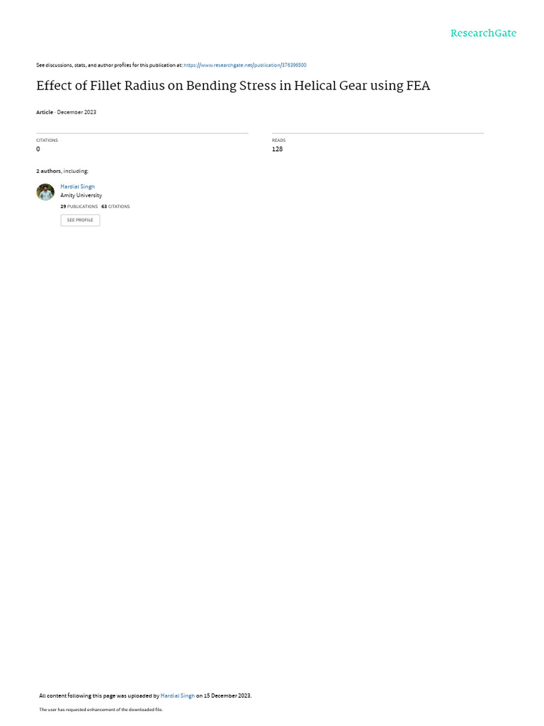 Helical Gear Fillet Radius Impact | PDF | Gear | Stress (Mechanics)