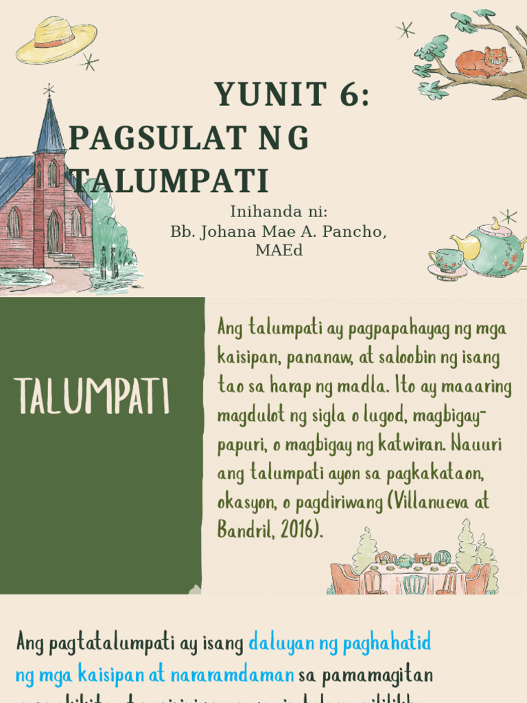 YUNIT 6 Pagsulat NG Talumpati | PDF