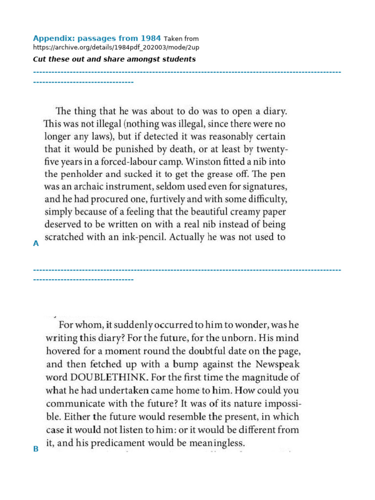 1984 Excerpts for Students | PDF | Technology & Engineering