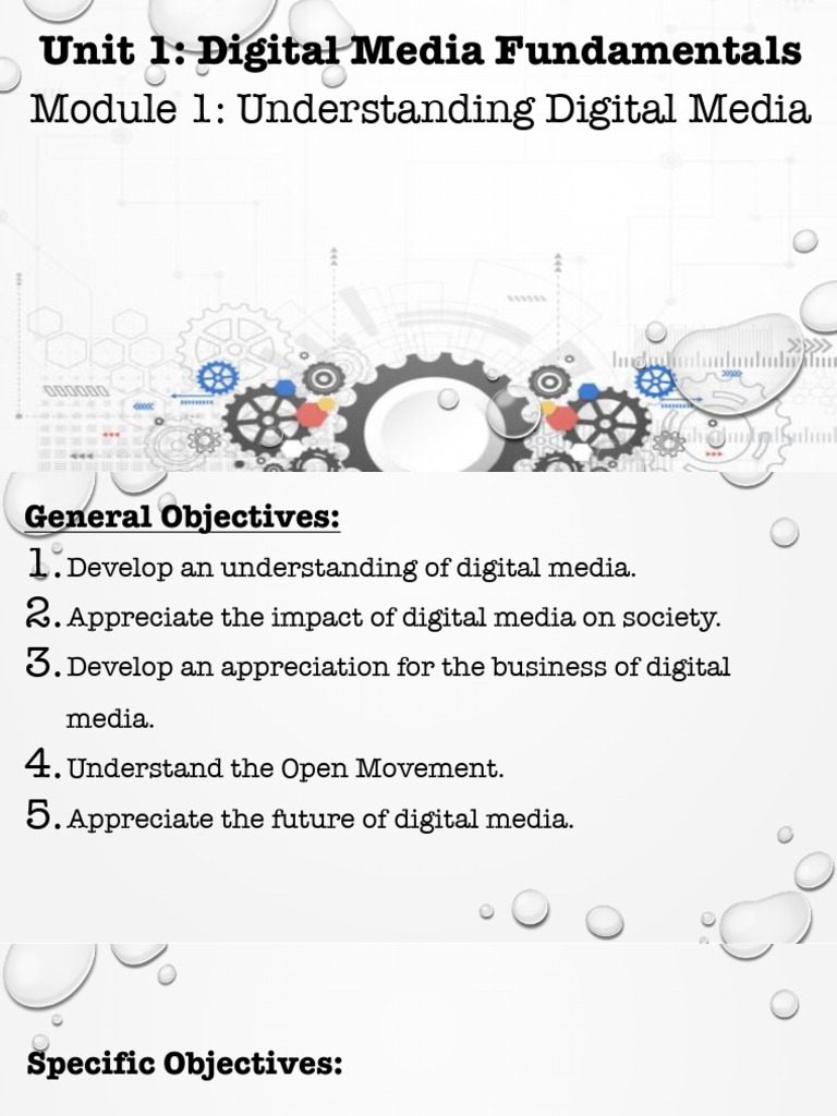 MODULE 1 - UNDERSTANDING DIGITAL MEDIA - Digital Media Terminologies ...