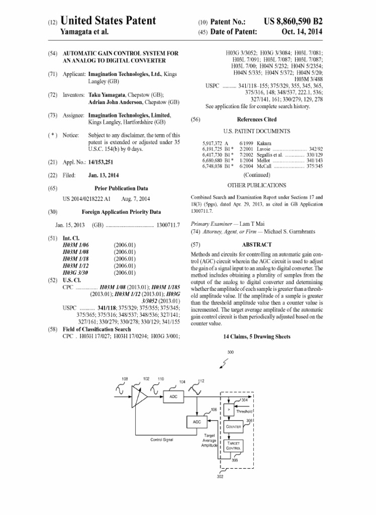 Automatic Gain Control System For An Analog To Dig | PDF