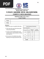 Uasa BM THN 4 Set 1 20242025 by Cikgu Gorgeous | PDF