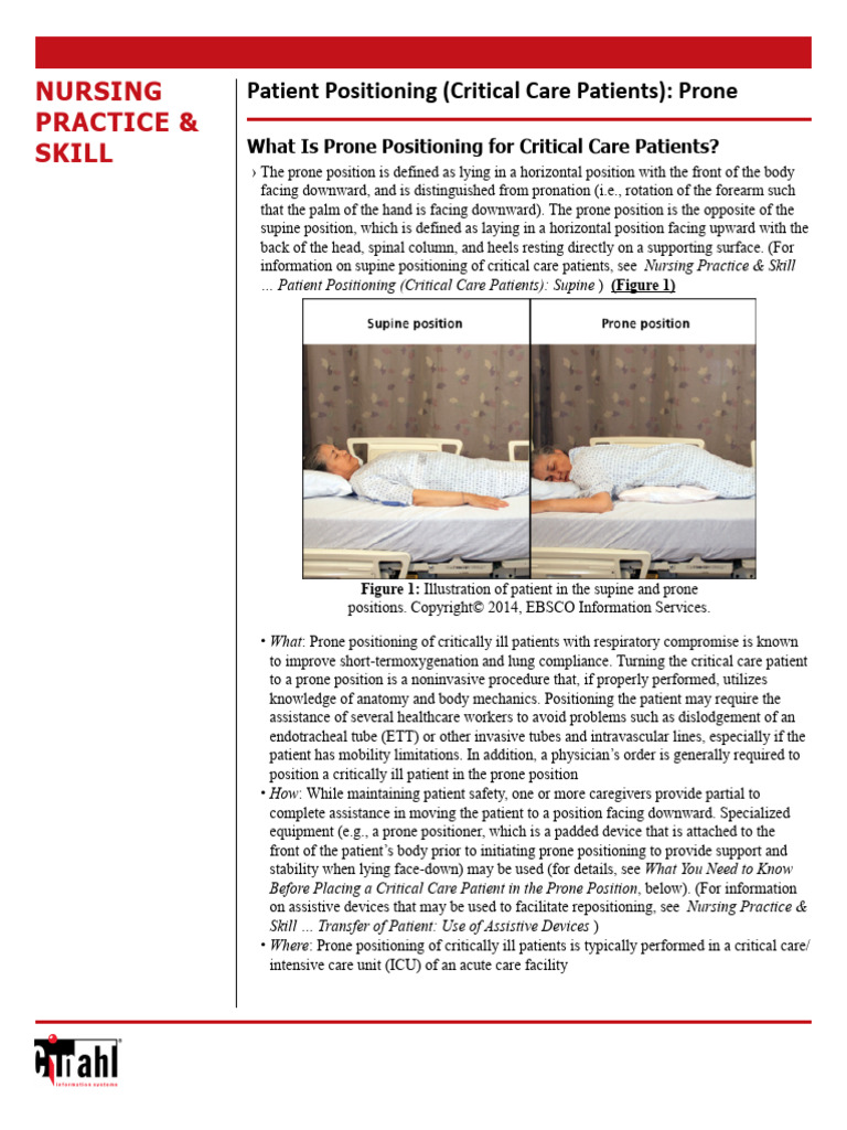 NRCP Prone Position ICU PT | PDF | Intensive Care Medicine | Clinical ...