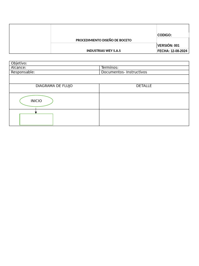Procedimiento Diseño de Boceto | PDF | Tecnología